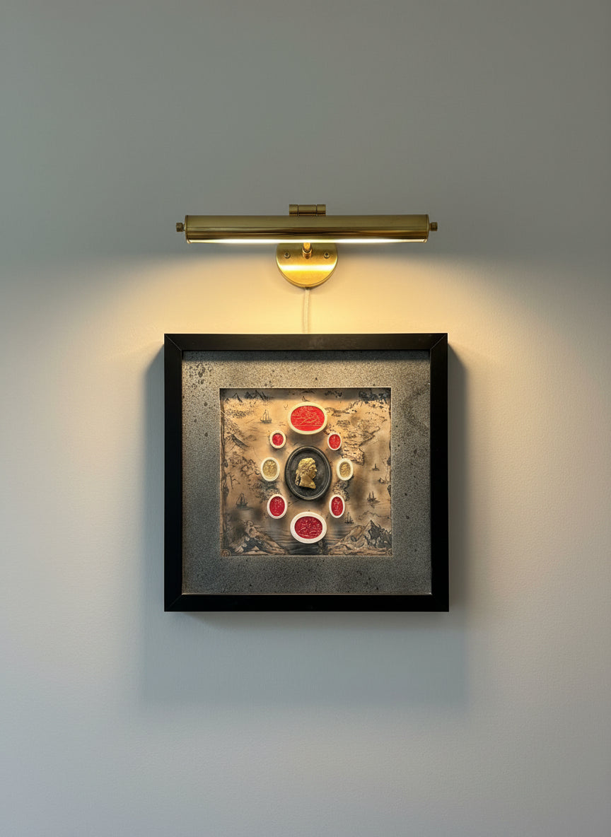 Intaglios Various On An Old Map – Sculptured Arts Studio