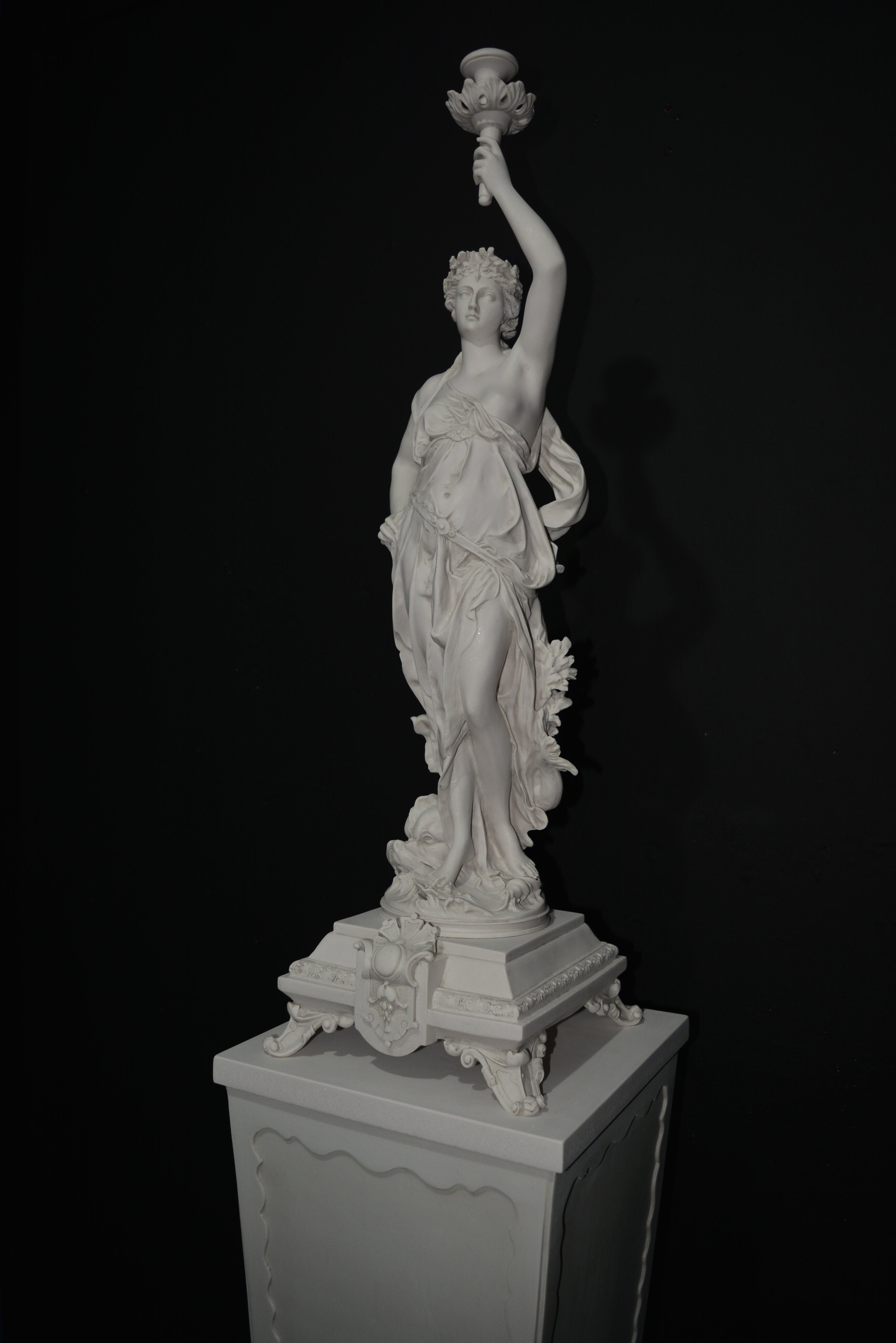 Classical lady With Candle Mount – Sculptured Arts Studio