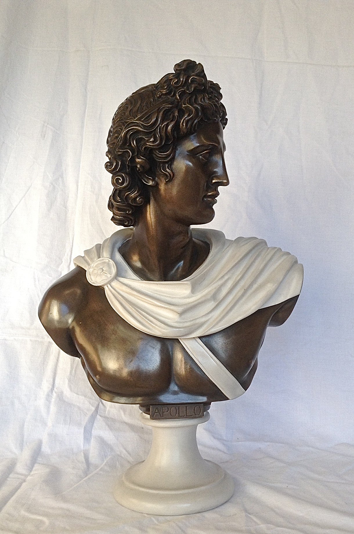 Apollo Belvedere Bronze & Marble – Sculptured Arts Studio